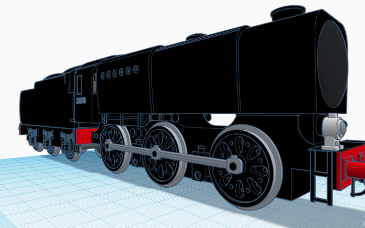 3D design 0-6-0 SR Bulleid Q1 Class Steam Tender Locomotive (No. #33010 ...