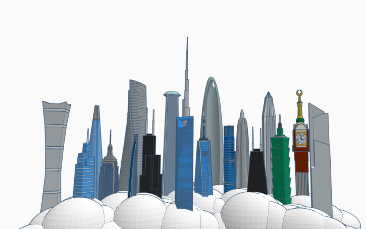 3D design World's Tallest Buildings 2021 - Tinkercad