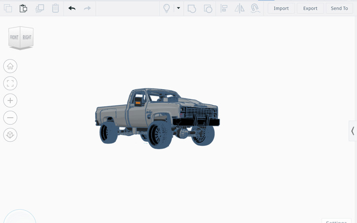3D design Chevy c20 Cummins - Tinkercad
