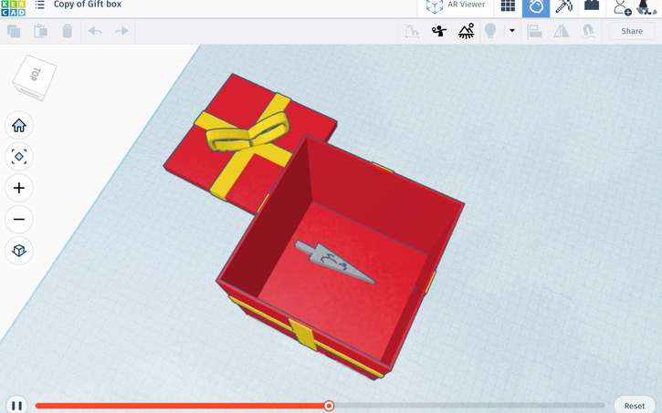 3D design Copy of Gift box - Tinkercad