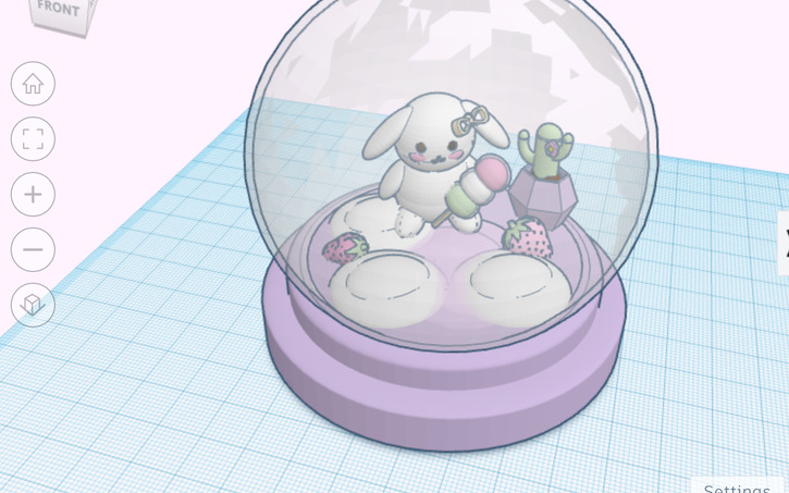 3D design ~ Snow globe ~ - Tinkercad