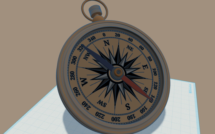 3D design compass - Tinkercad