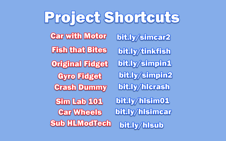 3D design sim lab motor car tutorial with notes - Tinkercad