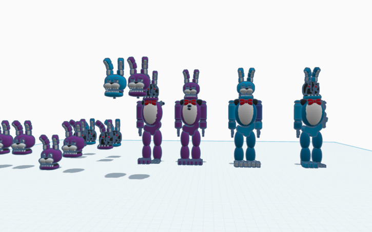 3D design witherd bonnie (posable) - Tinkercad