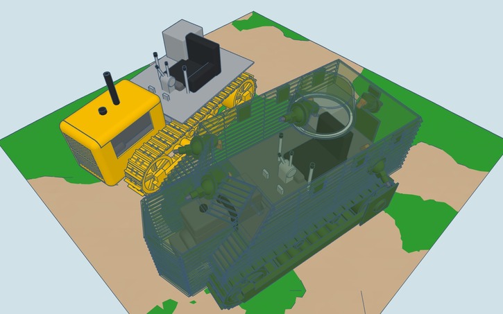 3D design Bob Semple Tank - Tinkercad