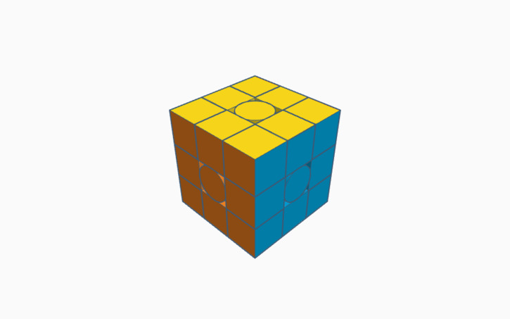 3D design Working Rubik's Cube - Tinkercad