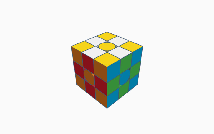 3D design Working Rubik's Cube - Tinkercad