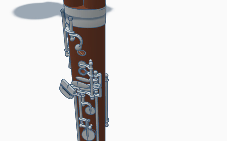 3D design Semi-Contrabassoon in F - Tinkercad