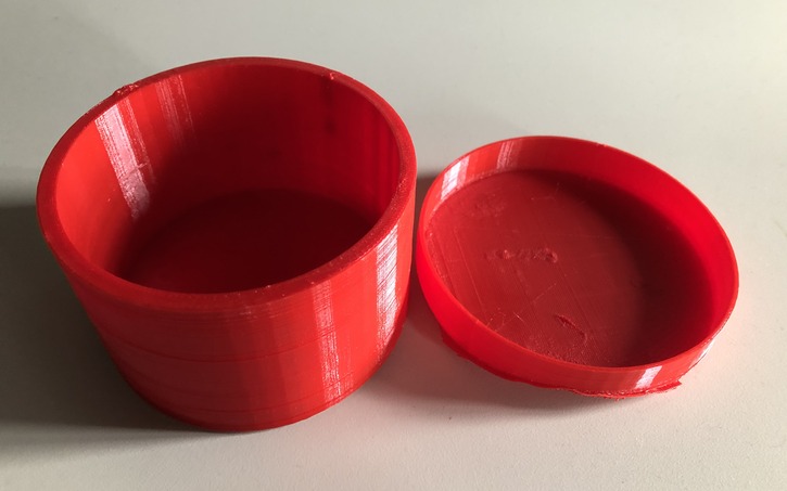 3D design Round Container with Lid - Tinkercad
