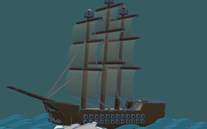 3D design Pirate Ghost Ship - Sea Wraith's Wrath - Tinkercad