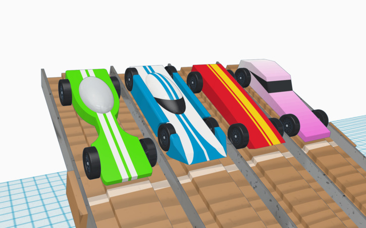 3D design Pinewood Derby Simulator - Sim Lab - Tinkercad