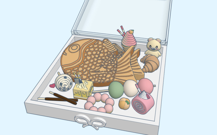 3D design gift box - Tinkercad